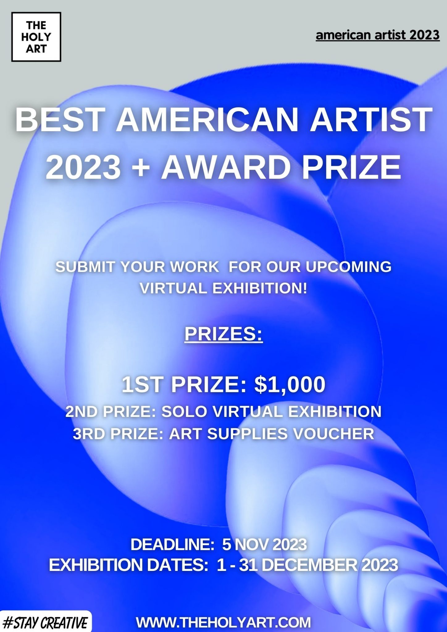Best American Artist (Virtual Exhibition) - Call For Artists